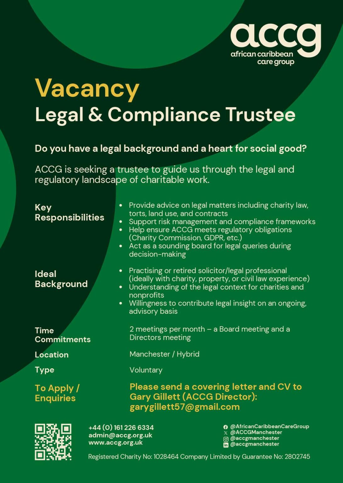 Vacancies - ACCG - African Caribbean Care Group
