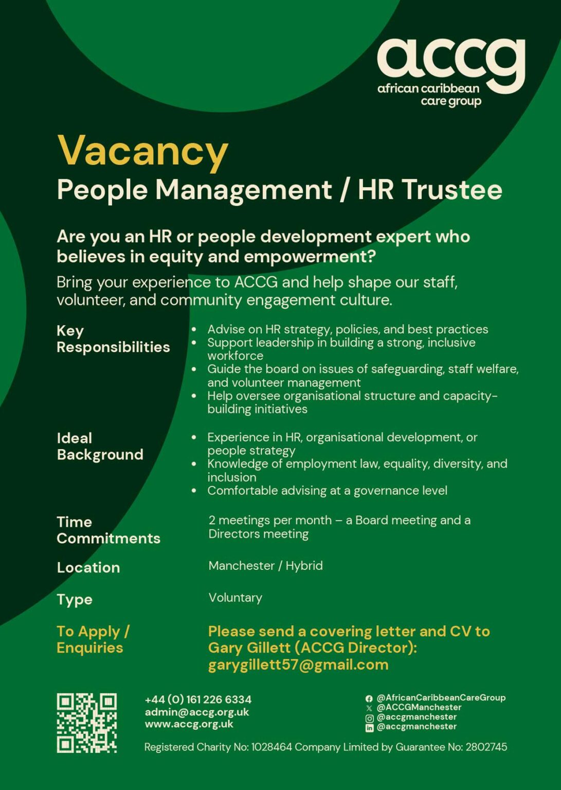 Vacancies - ACCG - African Caribbean Care Group